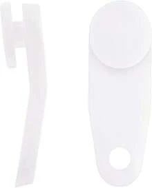 Pangda 50 Pieces White Plastic Curtain Track Glider Hooks - Rail Track ...