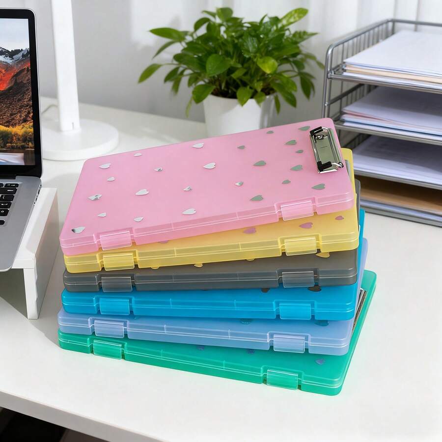 Transparent Desktop Storage Box, A4 File Folder, Plastic Document Box ...