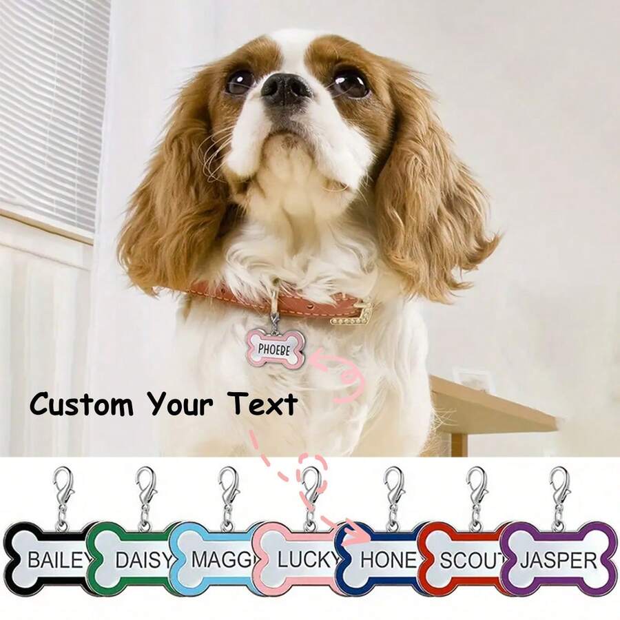 1 Peça Placa de Identificação de Cachorro Personalizada de Metal, Placa ...