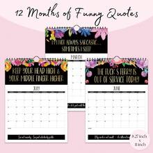 1pc 2026 Funny Swear Word Calendar, Humorous Text Wall Calendar, Office ...