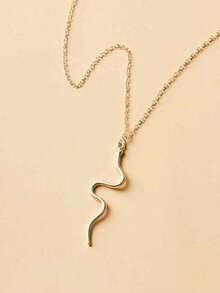 1pc New Fashion Simple Snake Pendant Necklace For Women's Spring And ...