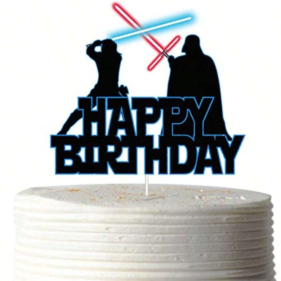 DCartoon Sword Happy Birthday Cake Topper Space Film Movies Birthday ...