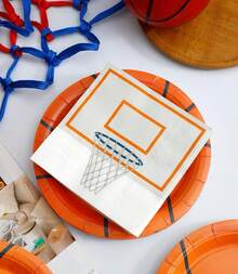 Winoo Design 48PCS Basketball Plates And Napkins Party Supplies - 24 PK ...