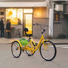 Triciclo para adultos Triciclo Bicicleta de 24 pulgadas con cesta ...