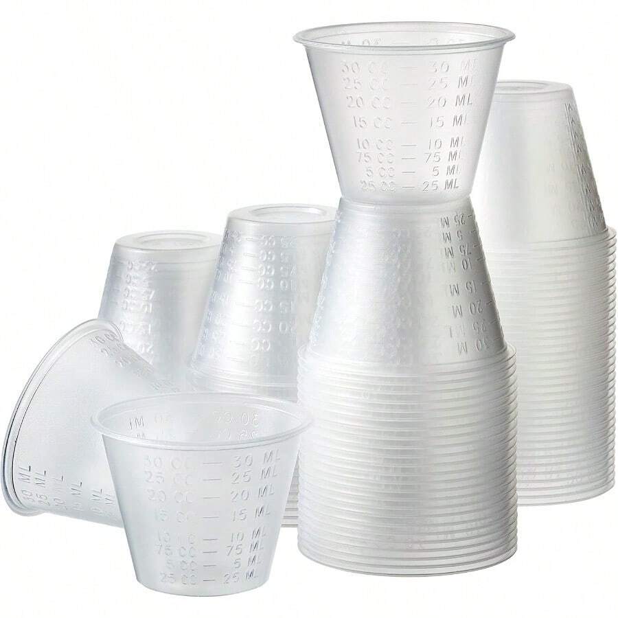 One Ounce Plastic Disposable Cups (1 Oz) For Measuring And Dispensing ...