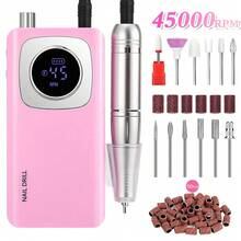 Amoladora de uñas eléctrica de 45,000RPM, máquina de taladro de uñas ...