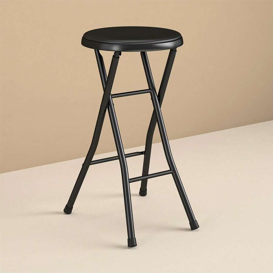 Folding Metal Stool, Black | Mode en ligne | SHEIN FRANCE
