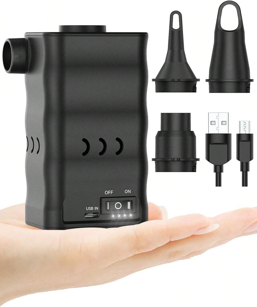 .Meter Mattress Pump, Rechargeable 6000mAh Portable Pump, Quick-Fill ...