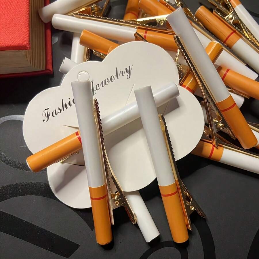 Vintage Stil Zigarettenkippen Haarclip - Lustiger Harz Seiteclip für ...