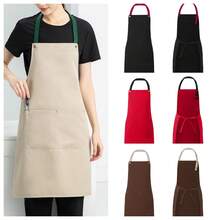 1pc Chef Apron, Adjustable Unisex Apron With Pockets, Multifunctional ...