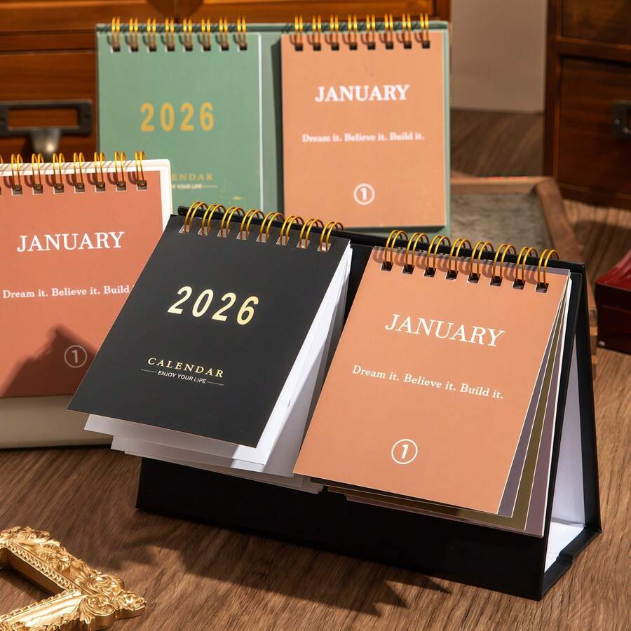 2026 Planning Calendar, Desktop Ornament Calendar, Coil Calendar ...