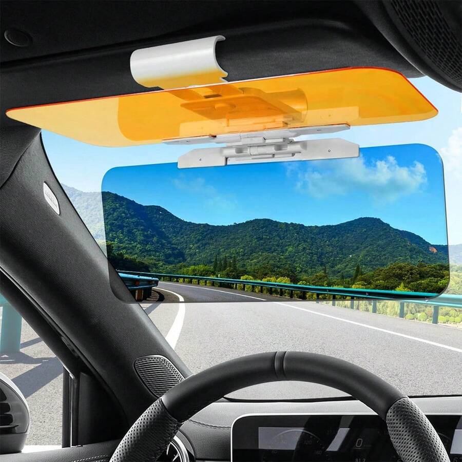 Polarized Sun Visor For Car, Universal Anti-Glare Sun UV Blocker For ...