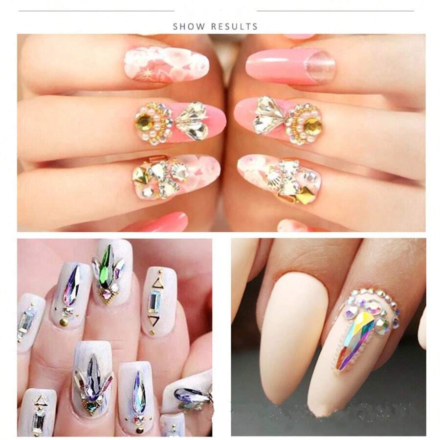 100pcs CrystalAB Nail Diamond Jewelry Decoration Abnormality Diamond ...