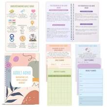 ADHD Adult Planner Notepad With Executive Functioning Worksheets For ...