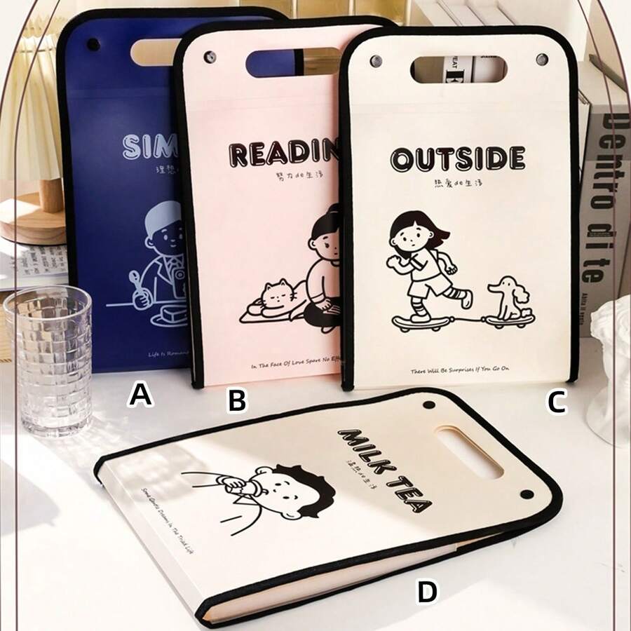 1pc Large Capacity 13-Layer Vertical A4 File Folder, Portable Accordion ...