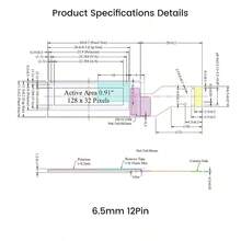 6PCS OLED LCD Display Module, 0.91 4 Wire SPI Serial OLED Screen Driver ...