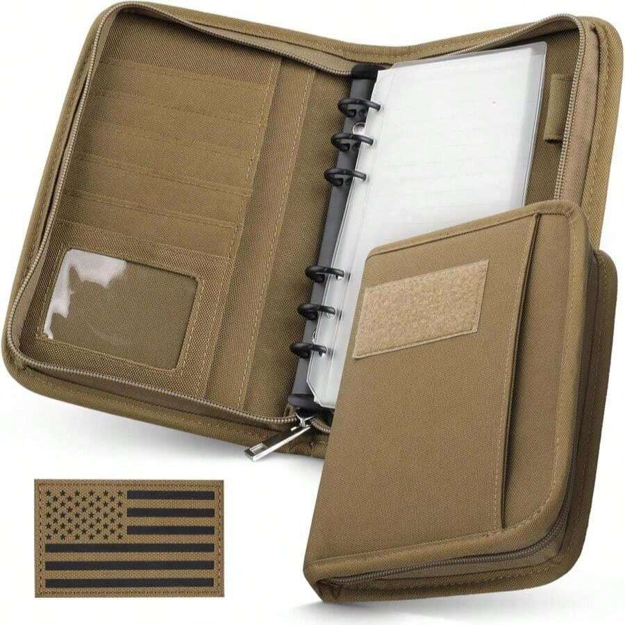 WYNEX Tactical Notebook Padfolio Ring Binder - Refillable 6-Ring A6 ...