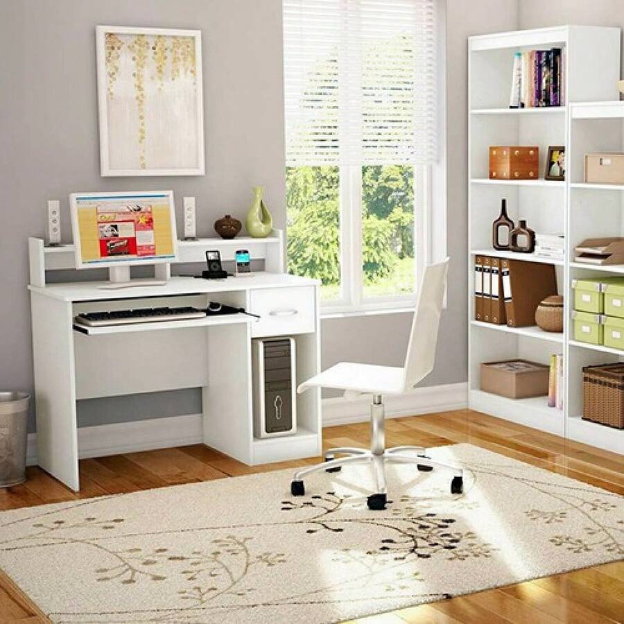 Writing Table Computer Desk Laptop Pc Furniture Wood Workstation Study ...