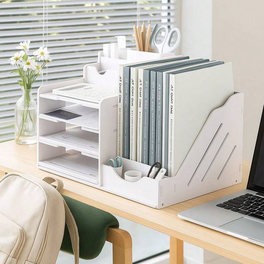 File Holder Document Tray Office Desk Storage Stationery Box Desktop ...