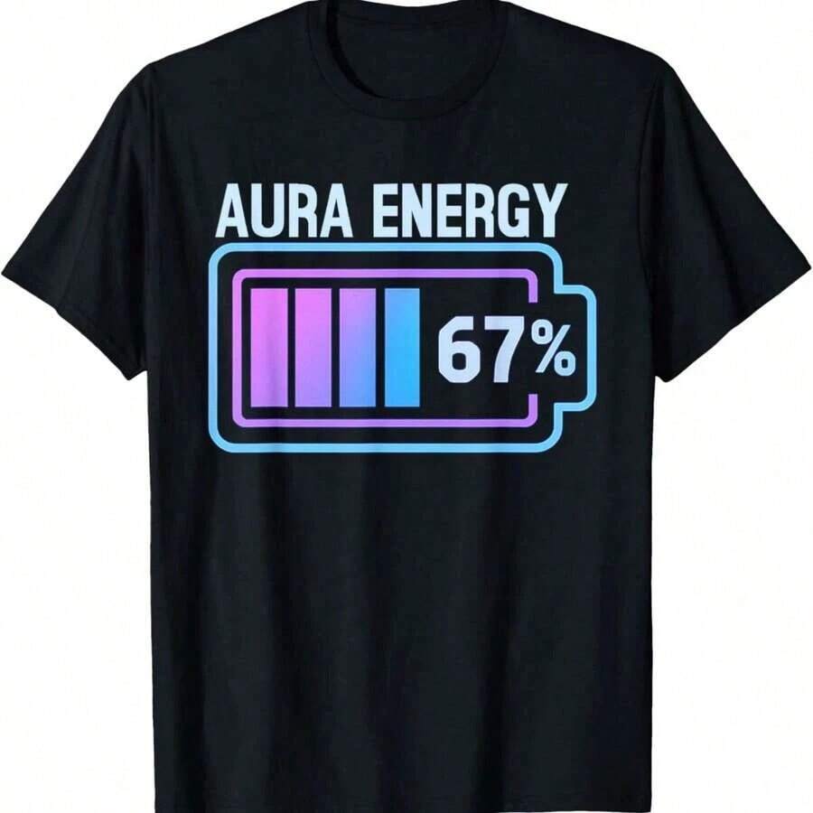 Aura Energy 67 Camiseta Divertida Seis Siete Meme Gen Alfa Slang | Moda ...