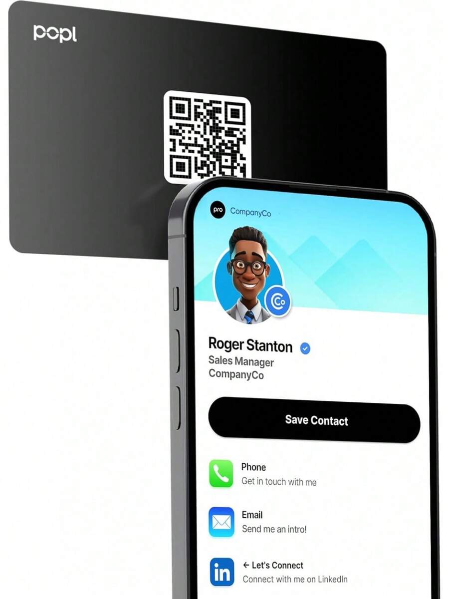 Popl NFC Business Card - Sleek Modern Digital Business Card/Instant App ...