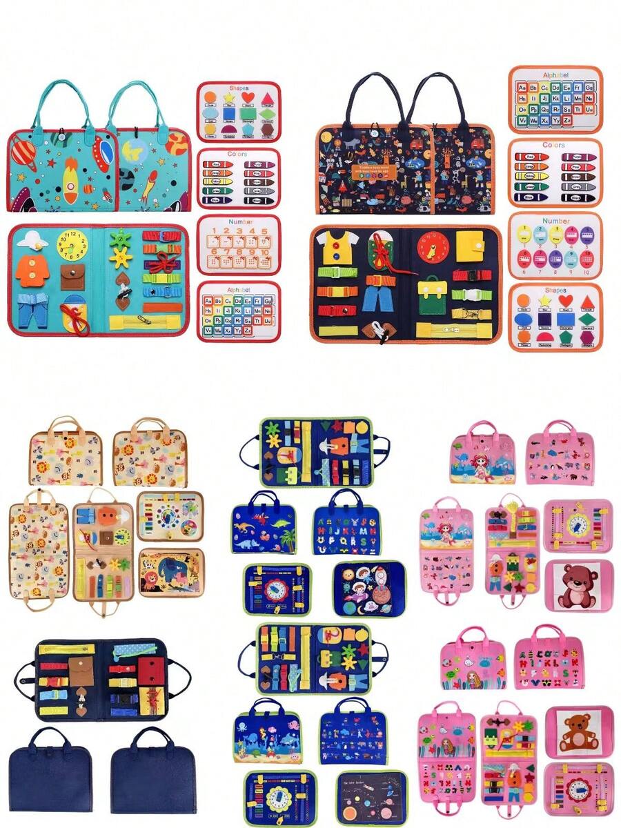 Brinquedos Busy Board, Livro Sensorial de Textura e Cor, Brinquedos ...