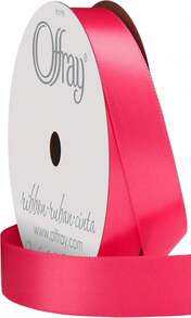 Berwick Offray 264584 5_8" Wide Single Face Satin Ribbon, Shocking Pink ...
