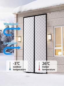 1 Peça Cortina de Porta Térmica Reforçada - Bloqueador de Corrente de ...