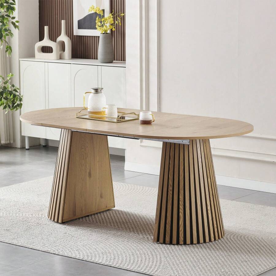 Wooden Dining Table, Flexible And Extendable, Multi-Functional And ...
