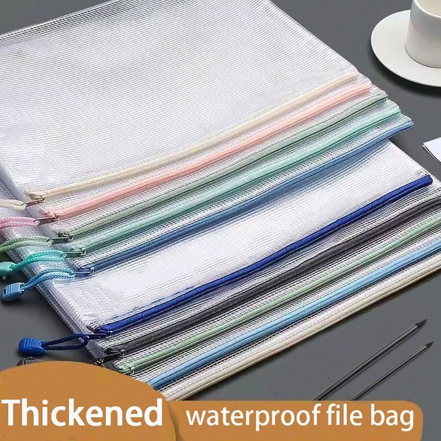Bolsa com Zíper de Tela de Malha Transparente Grossa, Bolsa Porta ...