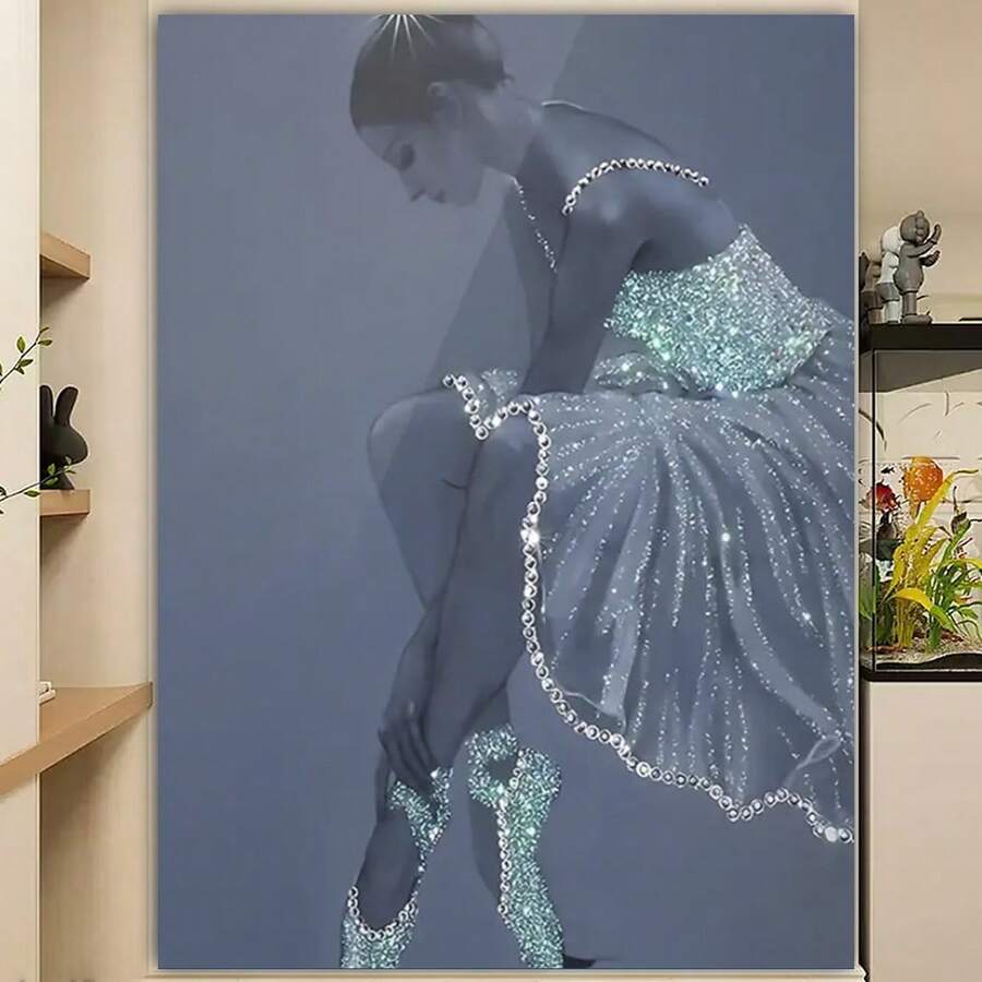 Framed 1PC Elegant Ballet Dancer Canvas Art Poster, Sophisticated Wall ...