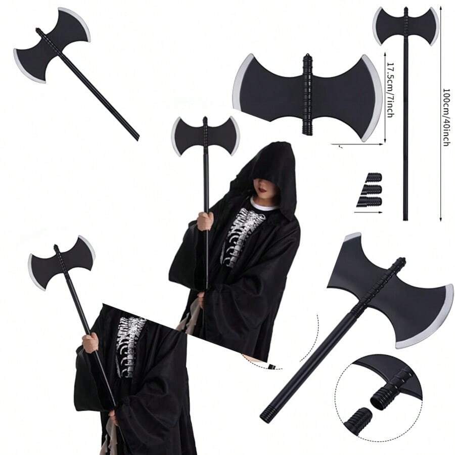 Dxhycc Viking Medieval Costume Axe Fake Blade Costume Battle Axe ...