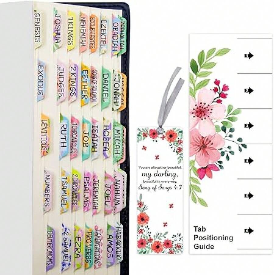 Decorative Laminated Bible Tabs 100PCS Cute Bible Tabs For Women And ...