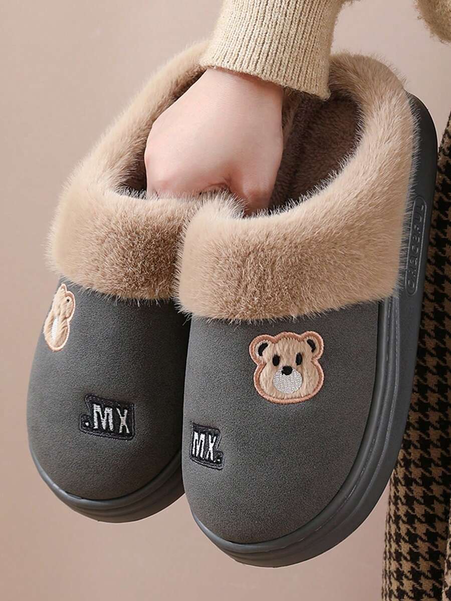 2025 Novo Chinelo Interno Masculino Quente e Fofinho com Sola Grossa e ...