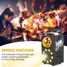 SEBRUANC 700W RGB LED Light Smoke Fog Machine , 9PCS Three-In-One Full ...