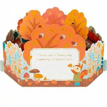 Paper Wonder Displayable Pop Up Thanksgiving Card Woodland Feast ...
