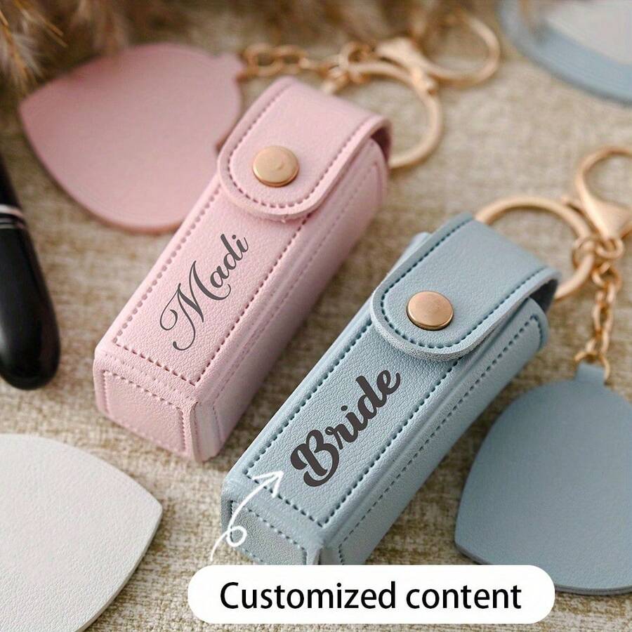 1PC Custom Personalized Red Envelope Keychain, Customized Name Lipstick ...
