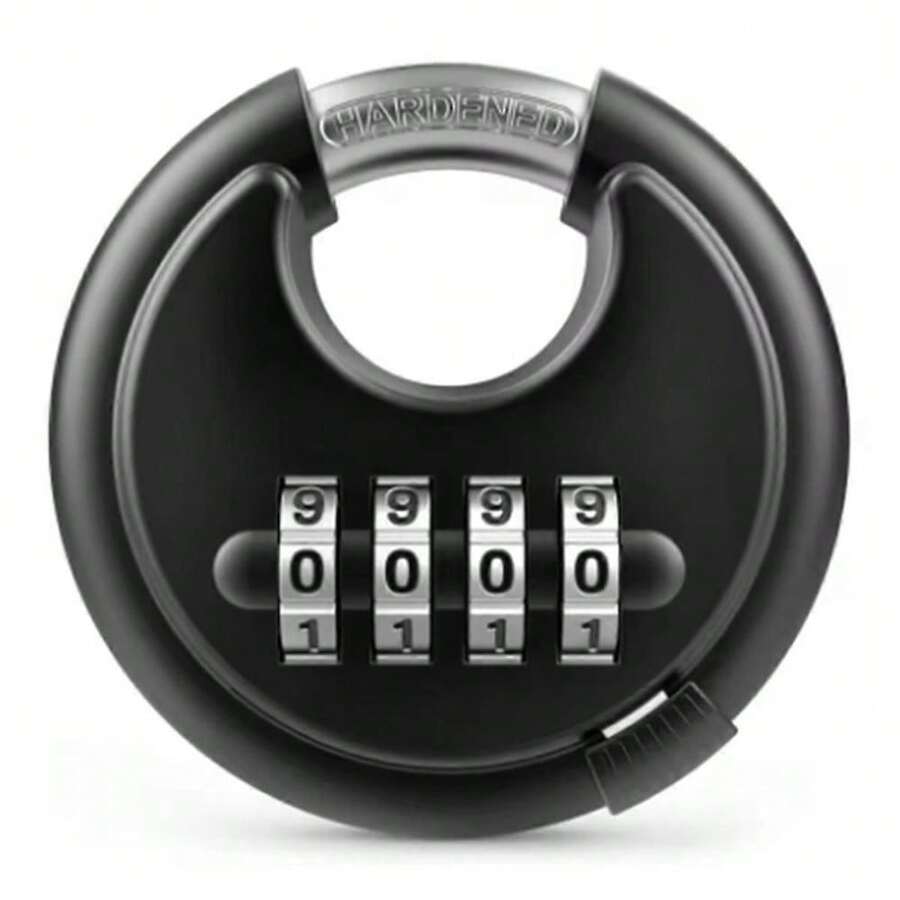 4-Position Combination Disc Padlock With Hardened Steel Shackle ...