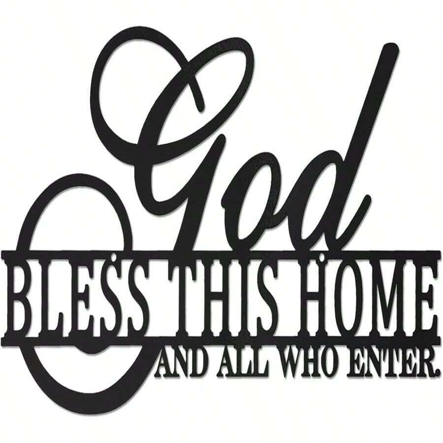AHYS God Bless This Home Wall Decor Rustic Metal Home Sign For ...