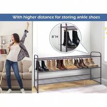 KEETDY Long 3Tier Shoe Rack For Closet Floor Entryway Wide Shoe Storage ...