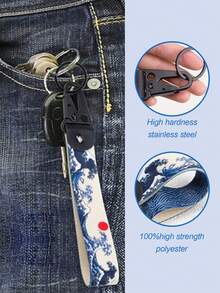 Japanese Wave Keychain – Hokusai-Style Great Wave & Traditional ...