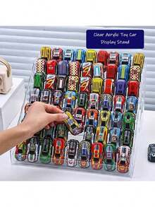 Clear Acrylic Toy Car Display Stand - Stackable, Multi-Tier Storage Box ...