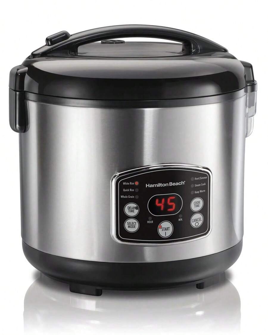 Hamilton Beach Digital Simplicity 14-Cup Rice Cooker & Food Steamer ...