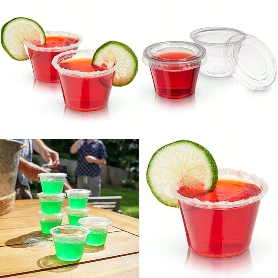 True Jello Shot Cups With Lids, Salad Dressing Sauce Containers, Jello ...