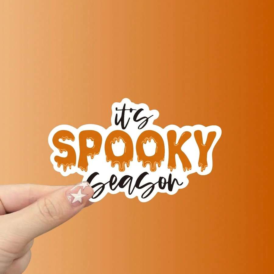 It'S Spooky Season Halloween Sticker - Reusable Vinyl Decal For Laptops ...