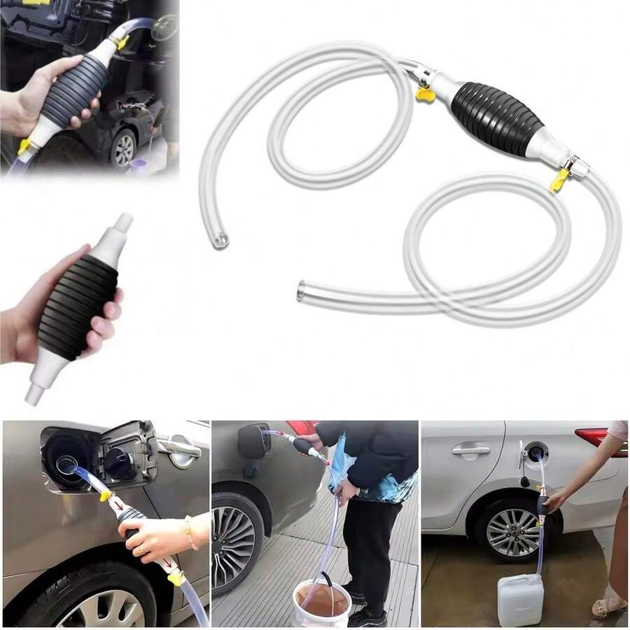 1/1.5/2/3m Universal Portable Manual Fuel Pump For Automobiles, Gas Pump With Flexible Hose ...