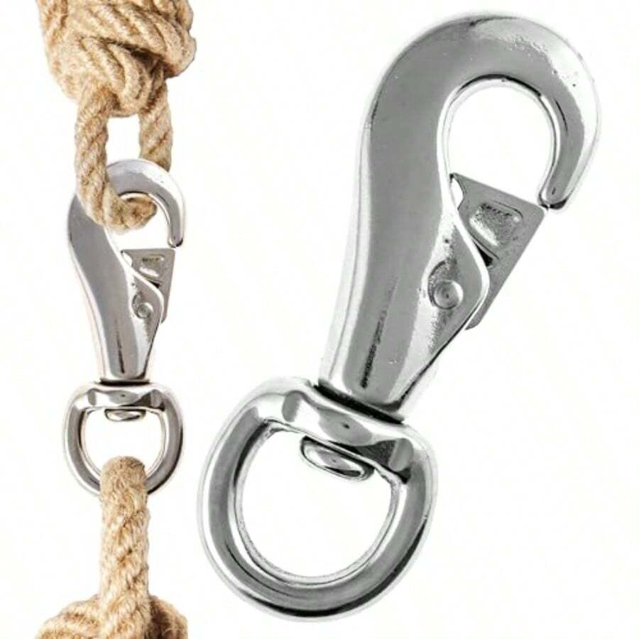 Hammock Chair Swivel Hook For Hanging Chairs 500 LB Capacity Silver ...