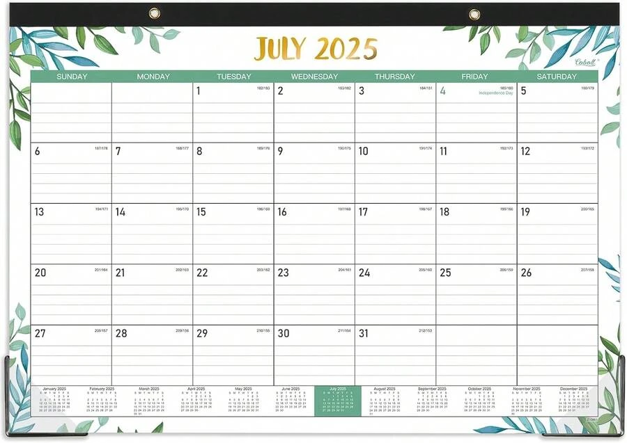 Desk Calendar 2025-2026, 18 Months Calendar From July 2025 To December ...