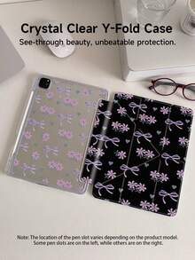 Blume lila Schleife & Blumen beidseitig Acryl, klare Kristall Tablet ...