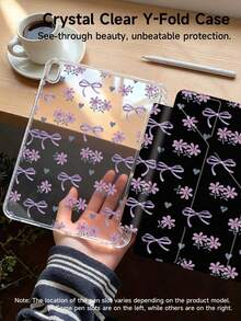 Blume lila Schleife & Blumen beidseitig Acryl, klare Kristall Tablet ...